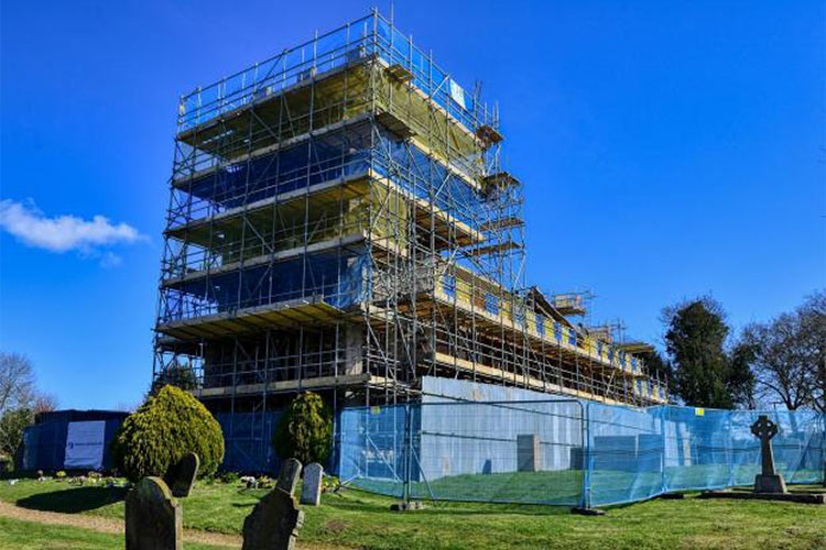 Network Norfolk : Restoration of Norfolk church continues after fire